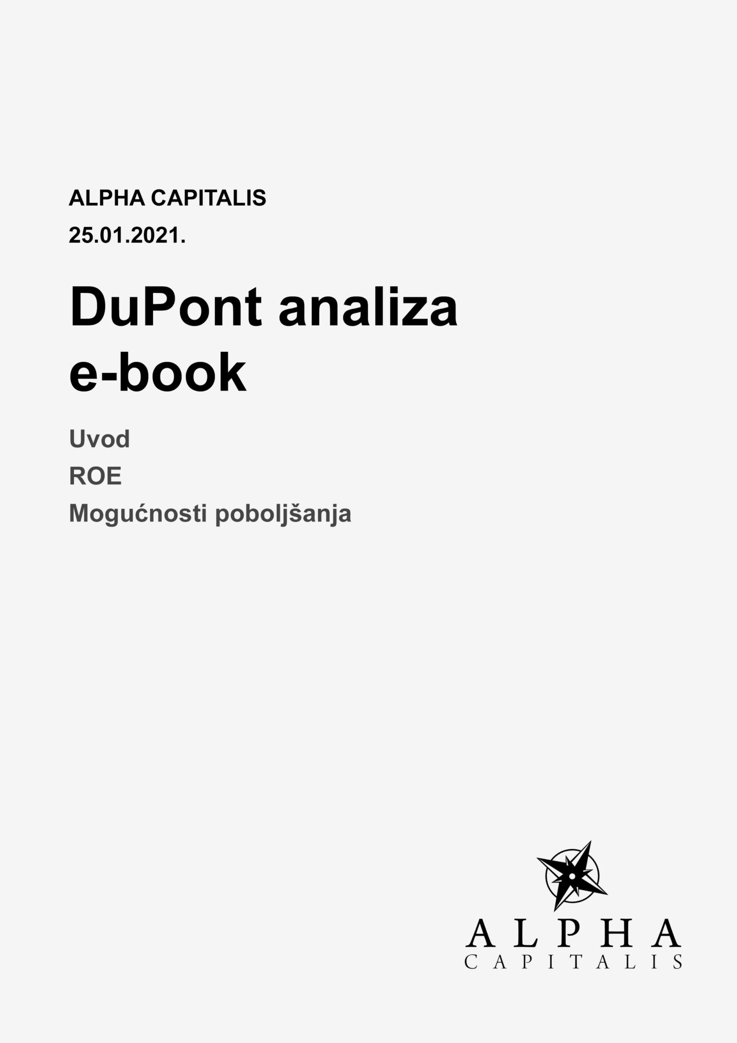 DuPont analiza - e-book – Alpha Capitalis
